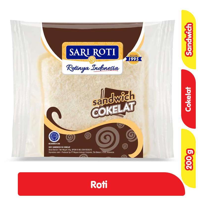 Jual Sari Roti Sandwich Isi Cokelat 200 G Di Seller Alfamart Official ...