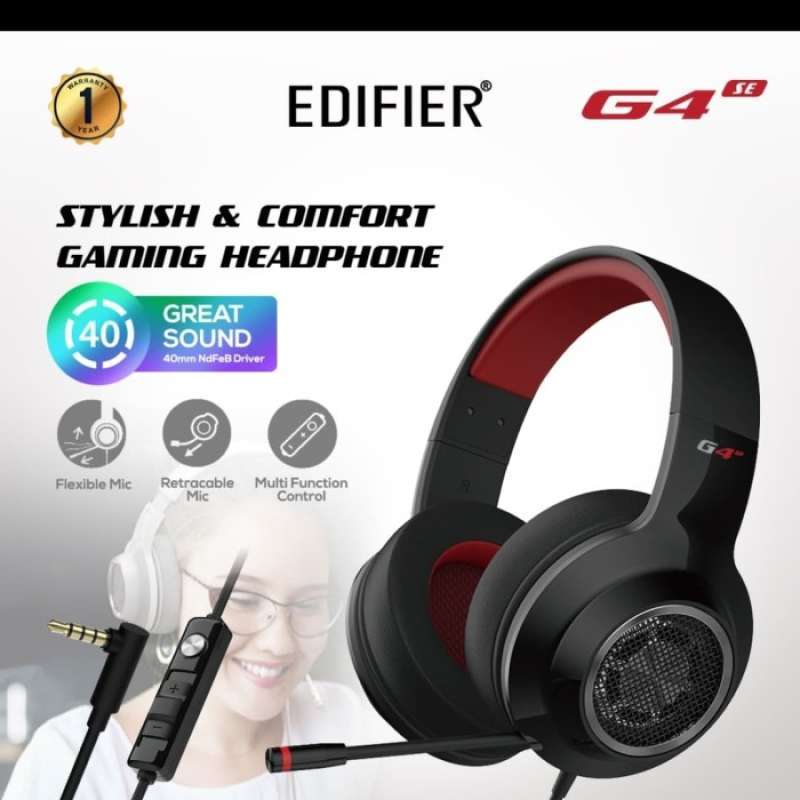 Promo Edifier G4 Se Gaming Headset W/ 7.1 Surround Sound Retractable ...