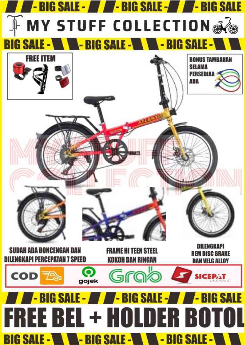 Promo Sepeda Lipat Ukuran 20 Inch Atlantis 7 Speed Disc Brake Diskon 33 ...