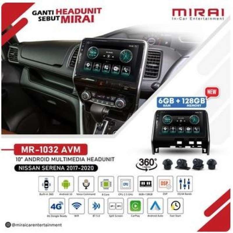 Promo Head Unit Android Mirai 1032 Avm Nissan Serena 2017-2020 Ram 6 ...