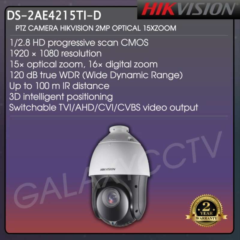 Promo Ptz Ip Camera 2mp Ds-2de4215iw-de 15x Optical Zoom Original Hikvision Diskon 23% Di Seller ...