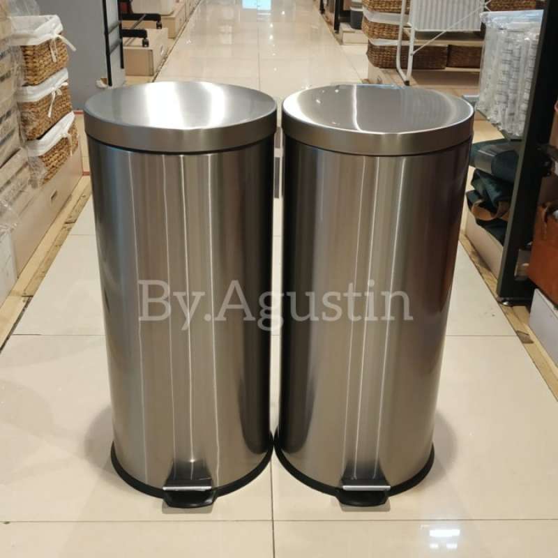 Promo Tempat Sampah 30ltr Stainless Pedal Injak Slow Close Informa Diskon 33% Di Seller Aninda ...