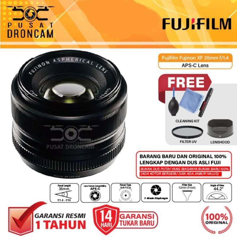 Promo Fujifilm Xf 35mm F1.4 R Lensa Fujinon Garansi Resmi Xf 35mm F/1.4r Diskon 23% Di Seller ...