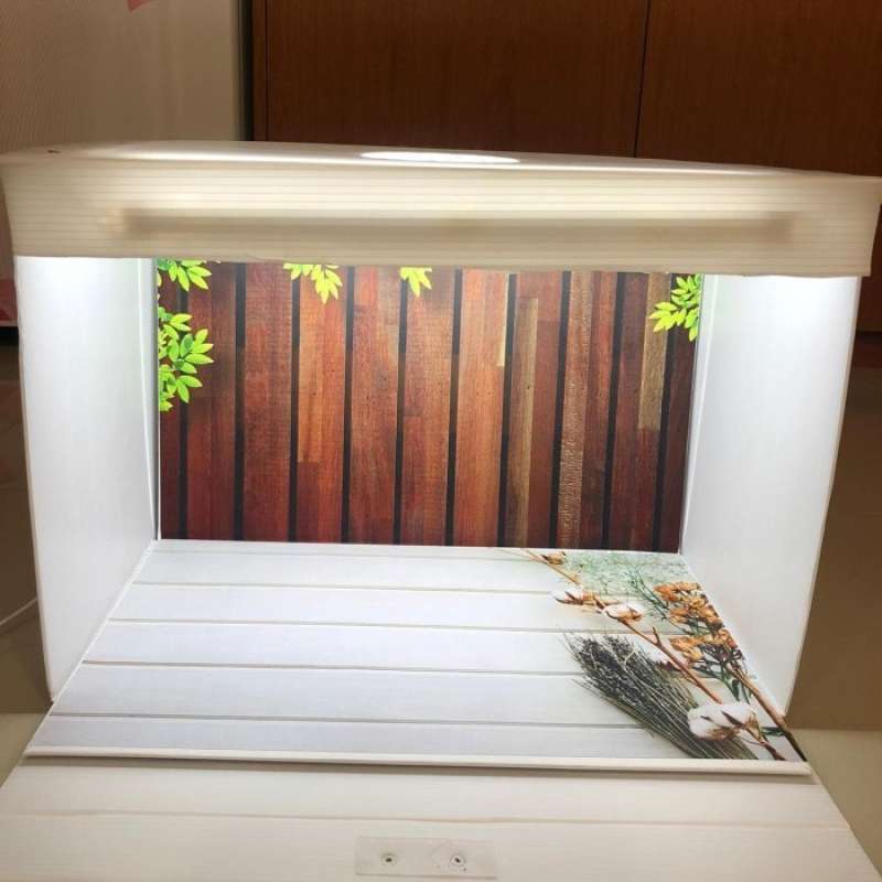 Promo Paket Studio Mini Dan Alasfoto Ukuran A2 (45x32cm) Motif Kayu ...