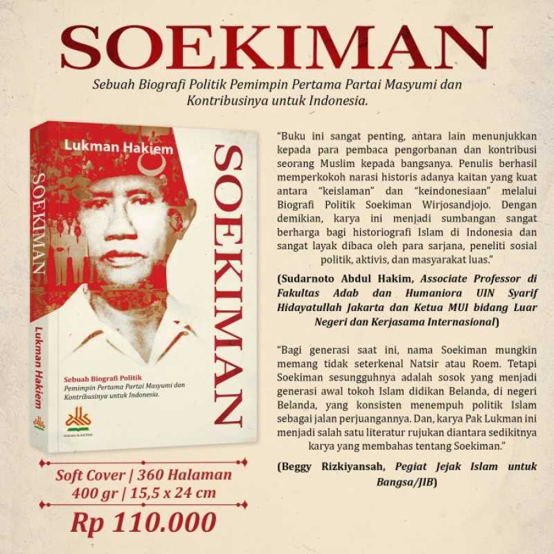 Promo Ori Buku Biografi Soekiman By Luqman Hakiem / Al Kautsar Original ...