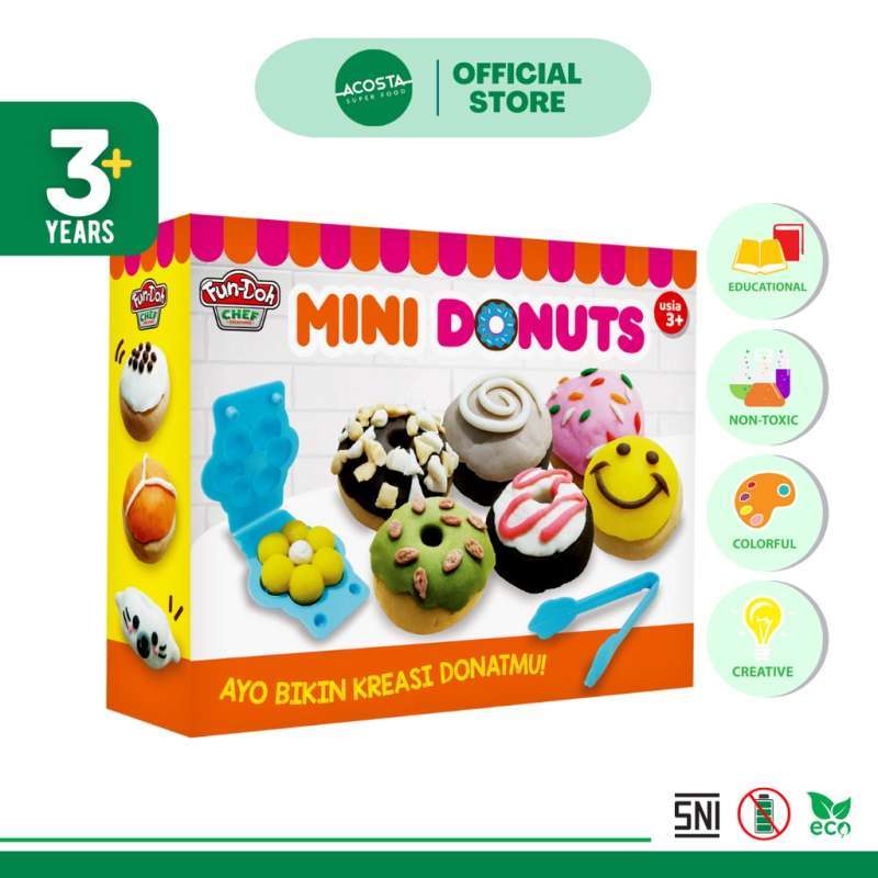 Promo Fundoh Mini Donut Mainan Lilin Fun Doh Makanan Masakan Masak Anak ...