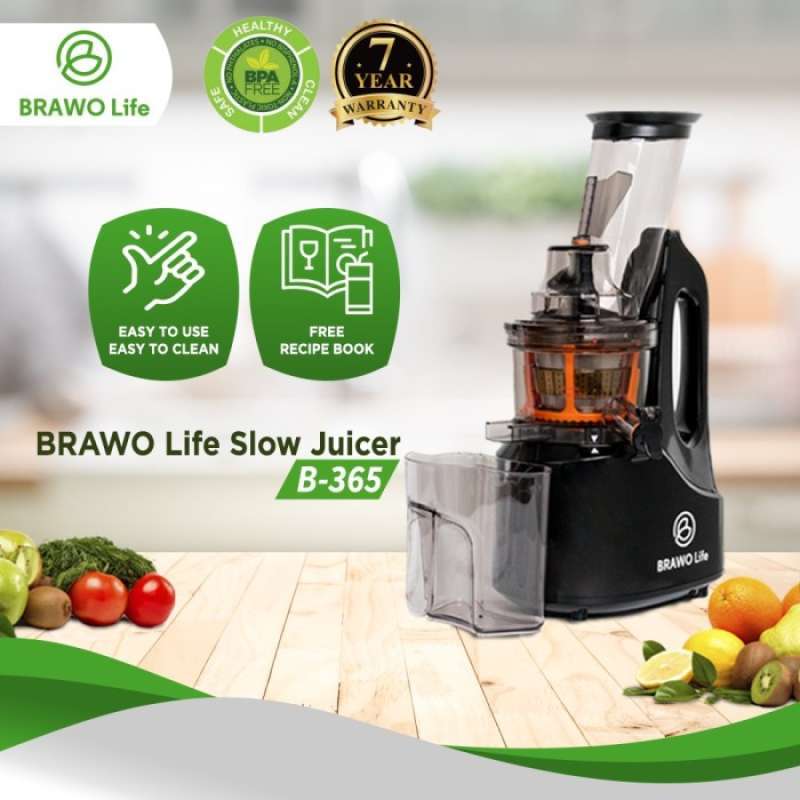 Jual Brawo Life B-365 Whole Slow Juicer Cold Press Multifungsi - Hitam ...