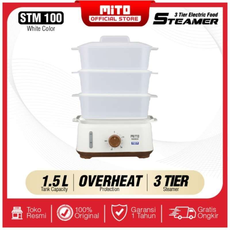 Jual Pengukus Makanan Steamer Electric Food Stm100 3 Tingkat Mito Di ...