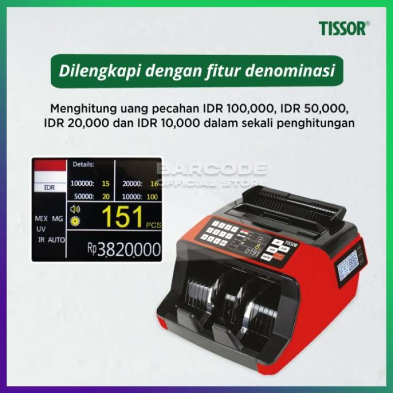 Jual Mesin Penghitung Tissor T1377d Alat Hitung Deteksi Uang Money ...