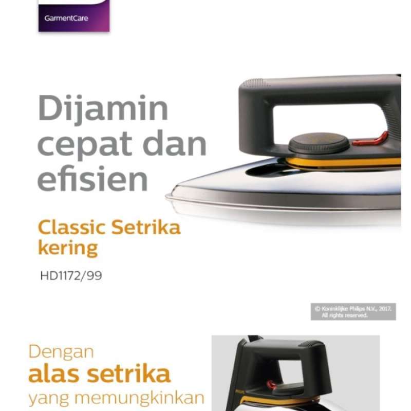 Jual [ Philips ] Setrika Philips Clasic Hd 1172 - Hitam Di Seller ...