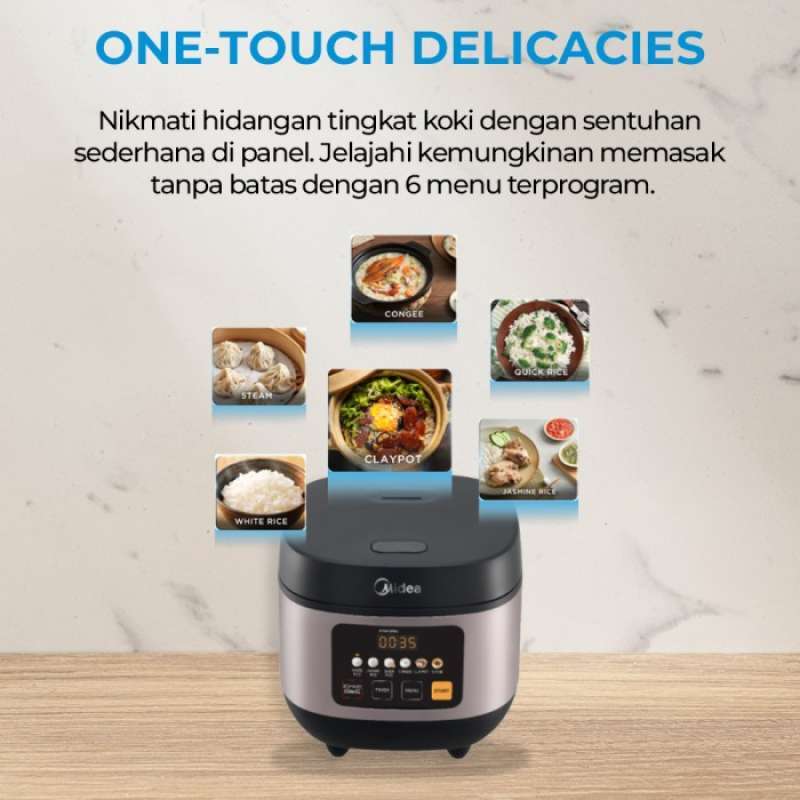 Promo Midea 1.8l Digital Rice Cooker Mb-fs5020w Magic Com 6 Mode Masak ...