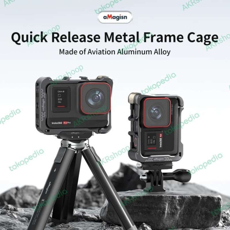 Jual Amagisn Metal Frame Case V2 For Insta360 Ace Pro Rabbit Cage Di ...