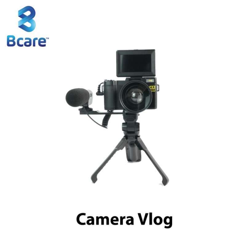 Jual Bcare Vlog Camera 48mp 4k/60fps External Mic Tripod Powerbank ...