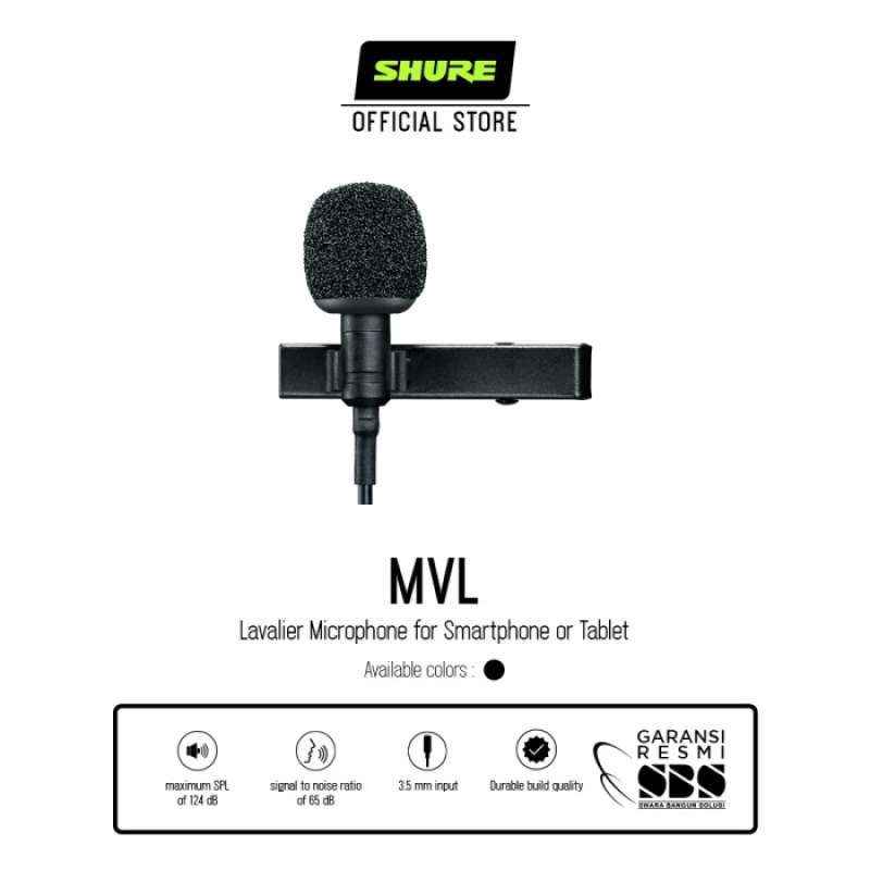 Jual Shure Mvl-3.5mm Lavalier Microphone Di Seller Circlet - Cengkareng ...