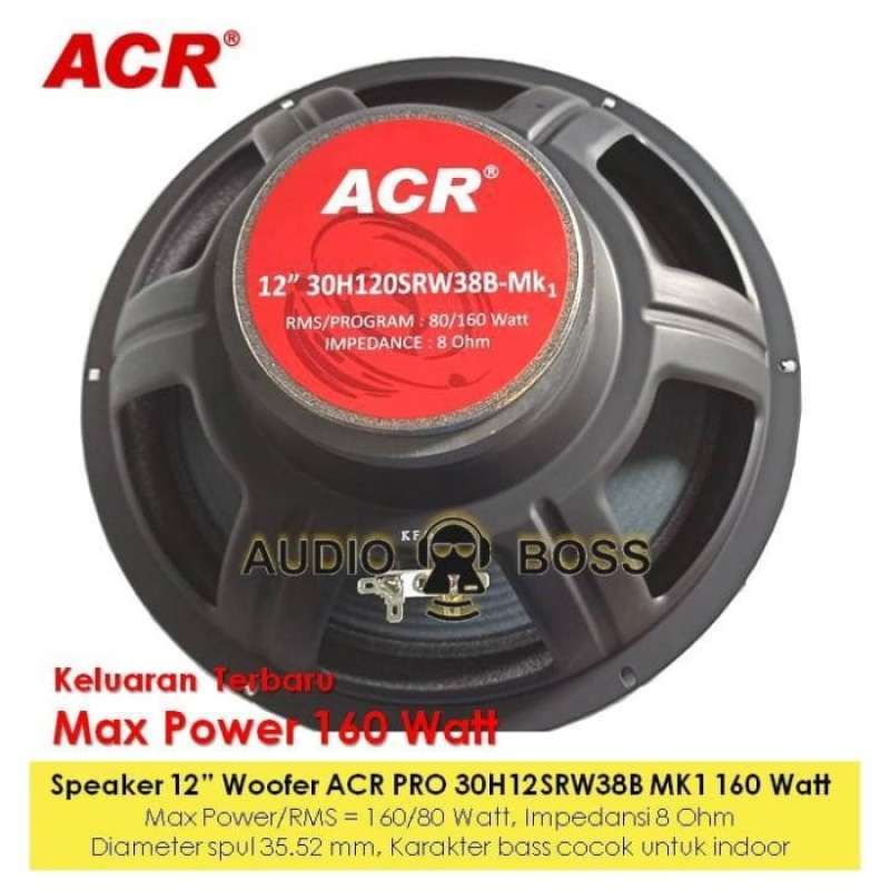 Jual Speaker 12 Inch Woofer Acr Pro 500 Watt / Speaker Woofer 12 Acr ...