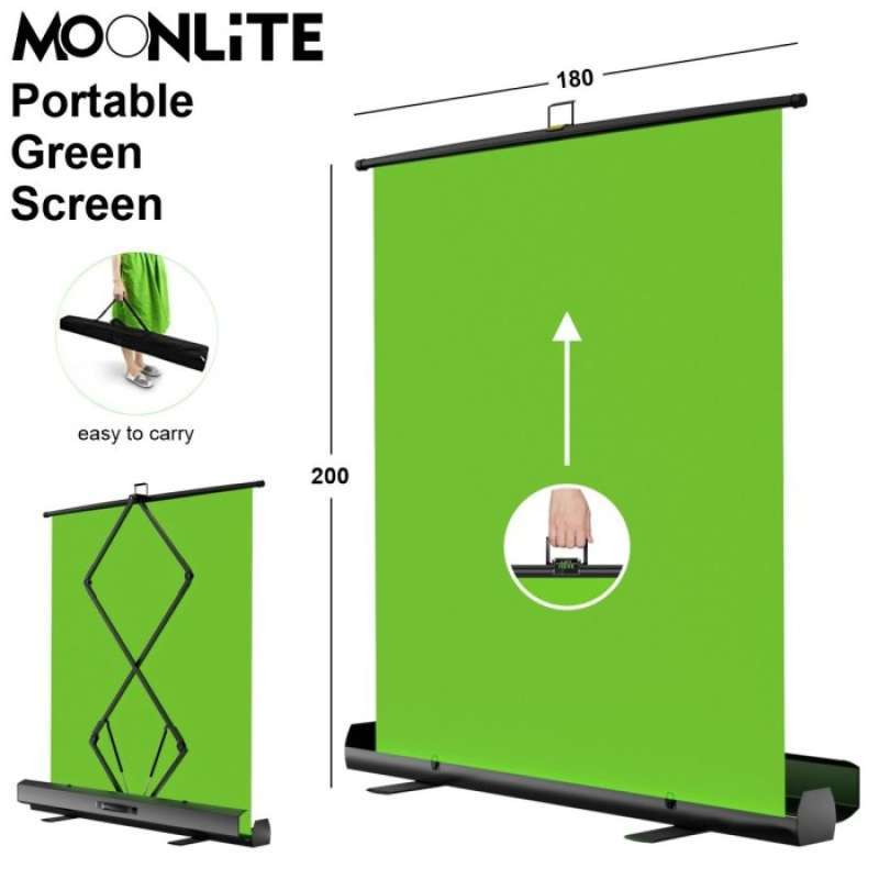 Promo Green Screen Portable Background Roll Up Live Photography ...