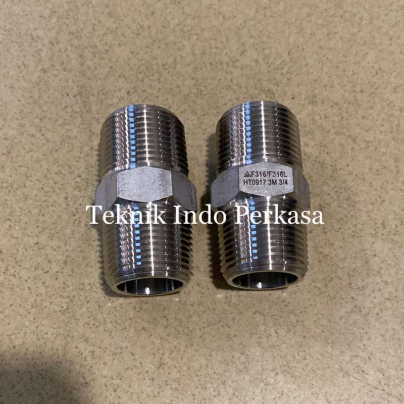 Promo Double Nepel 1 2 Inch Sus 316 3000 Double Nepple Npt Diskon 23
