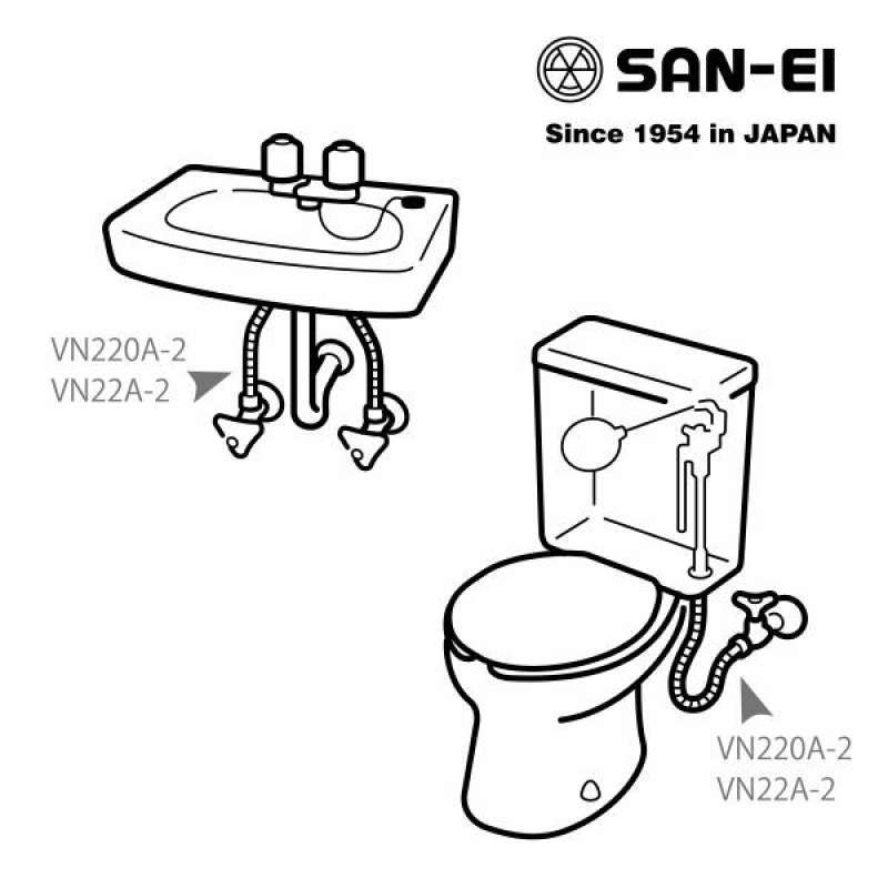 Promo San-ei Kran Shower - Stop Kran With Flexible Hose Vn 220a-2 Diskon 23% Di Seller Riade ...