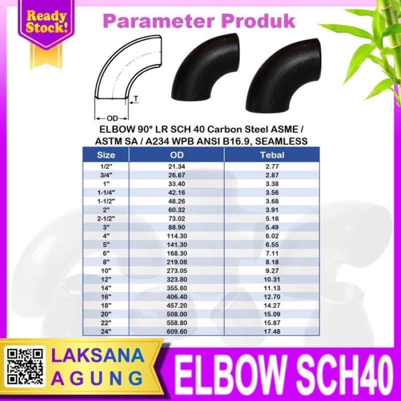 Promo Elbow Sch 40 4 Inch Besi | Las Bow | Knee | Bend Steel Diskon 23% ...