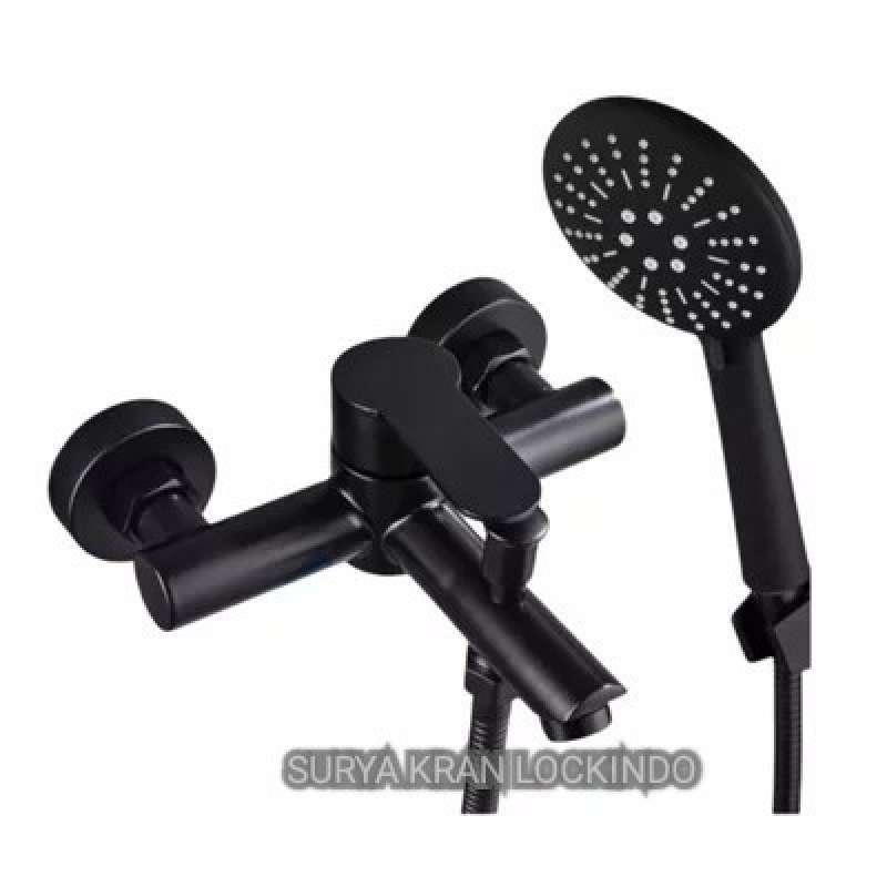 Promo Kran Shower Mixer/kran Panas Dingin Stainless Sus304 Hitam/black ...