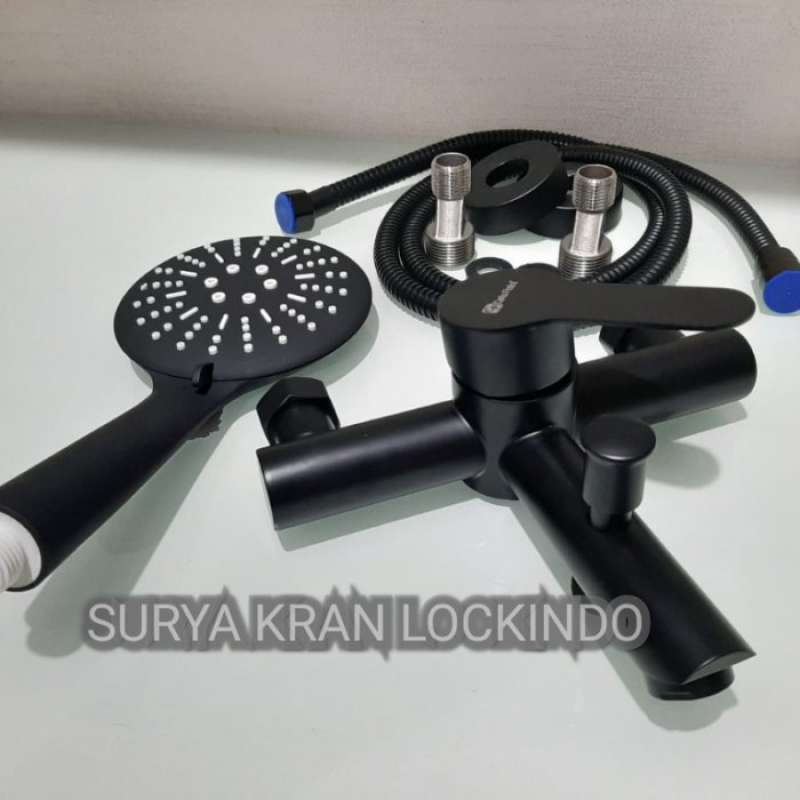 Promo Kran Shower Mixer/kran Panas Dingin Stainless Sus304 Hitam/black ...
