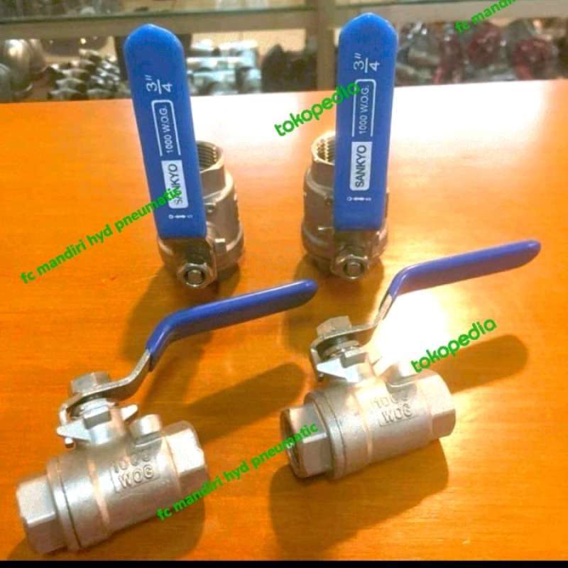 Promo Ball Valve / Stop Kran Sankyo 11/2 Inch 1000 Wog Ss 316 Type 2pc Diskon 23% Di Seller ...