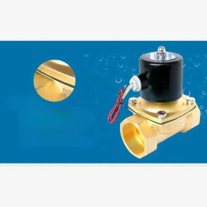 Promo Katup Selenoid Valve Elektrik Kran Air Otomatis Nc 220v Pipa 2 ...