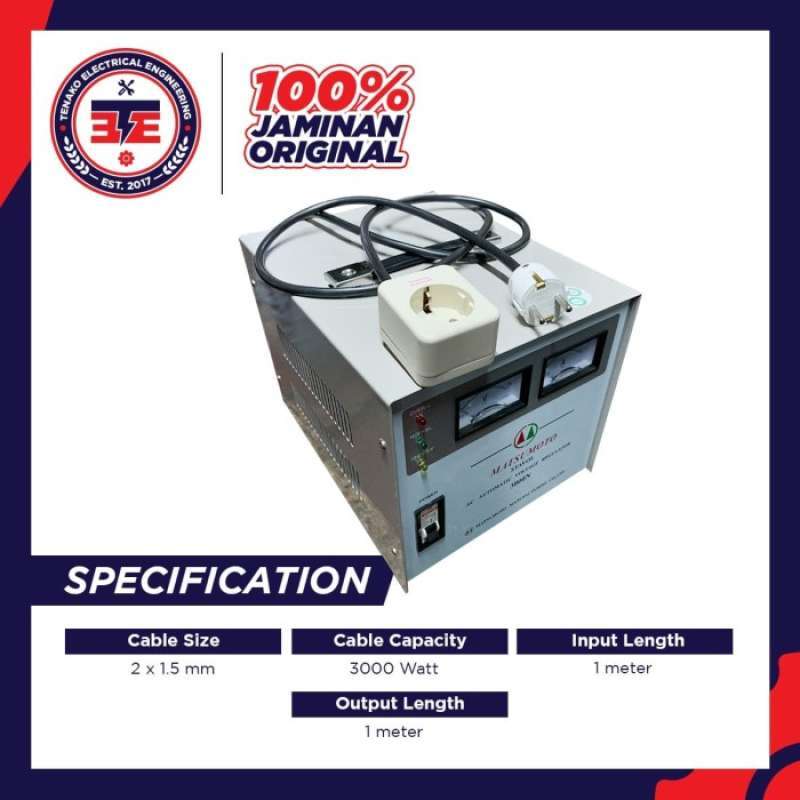 Promo Colokan Dan Kabel Rakitan Untuk Input Dan Output Stabilizer Diskon 23% Di Seller Lepimu ...