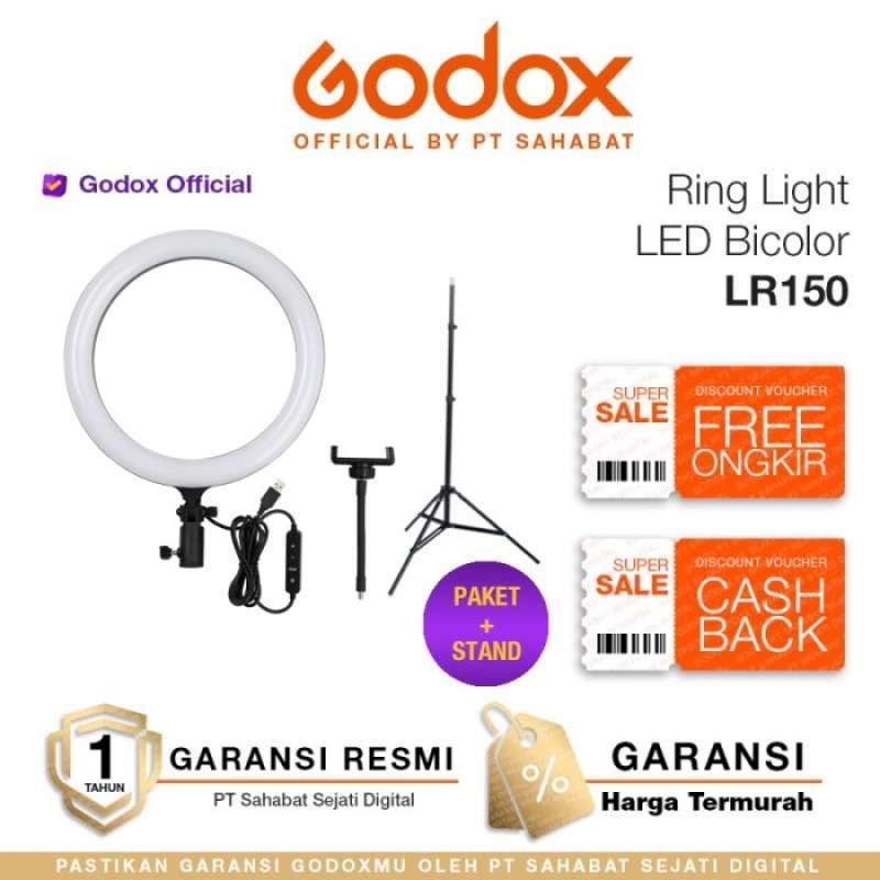 Jual Godox Ring Light Lr150 Black Lr-150 Lr 150 Make Up Led Bicolor Di Seller Circlet ...