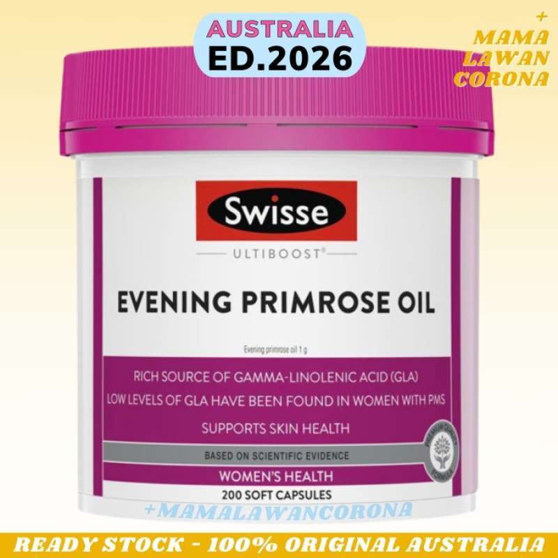 Promo Swisse Ultiboost Evening Primrose Oil 200 Capsules Healthy Care Kapsul Diskon 23% Di ...