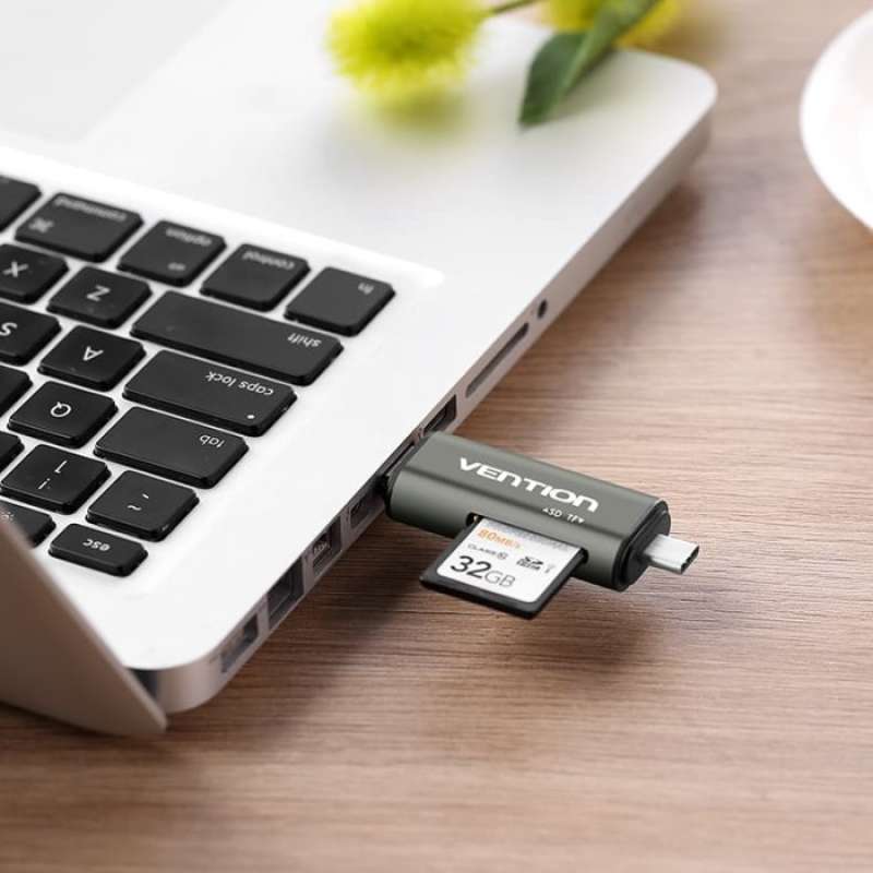 Promo Vention All In One Otg Smart Card Reader Usb Type-c20 -gray ...
