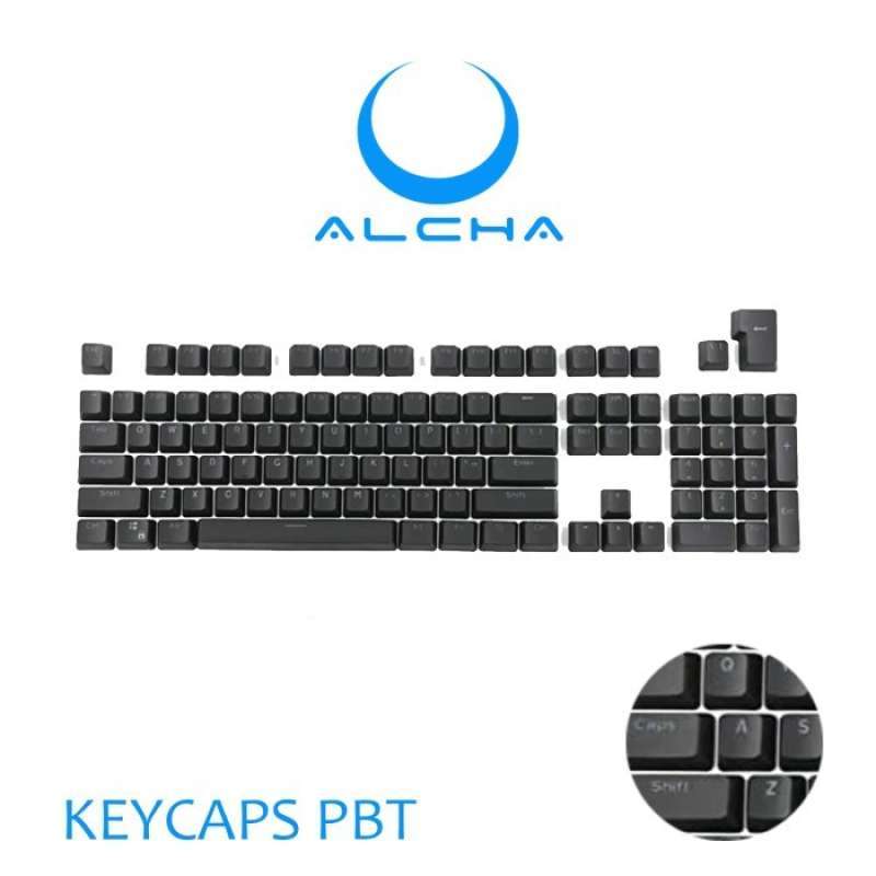 Promo Alcha Mechanical Keycaps Transparent Letters Backlit Pbt Double ...