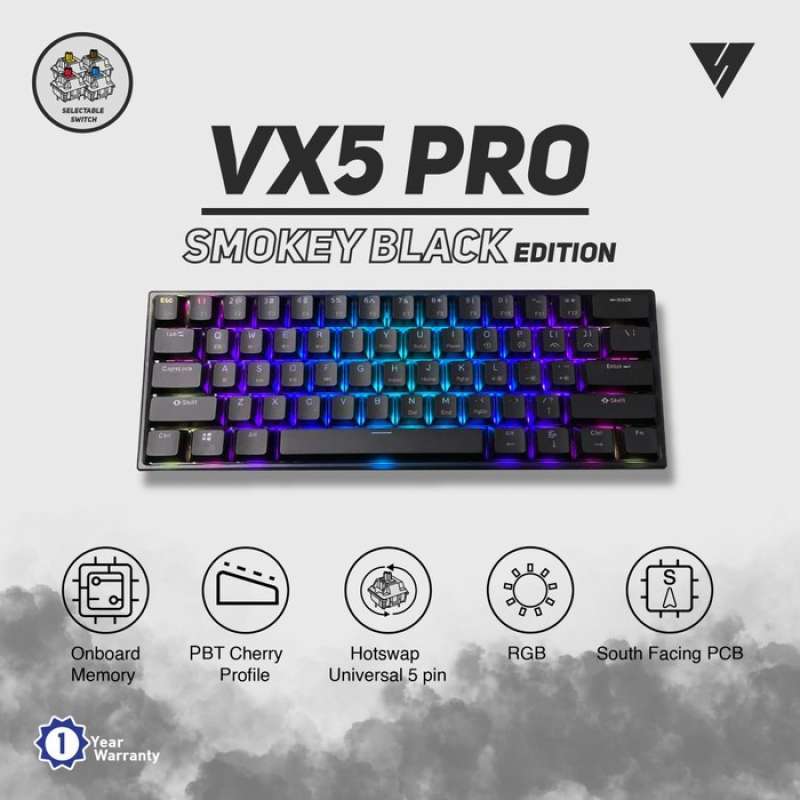 Promo Vortexseries Vx5 60% Mechanical Keyboard Hotswap Diskon 23% Di ...