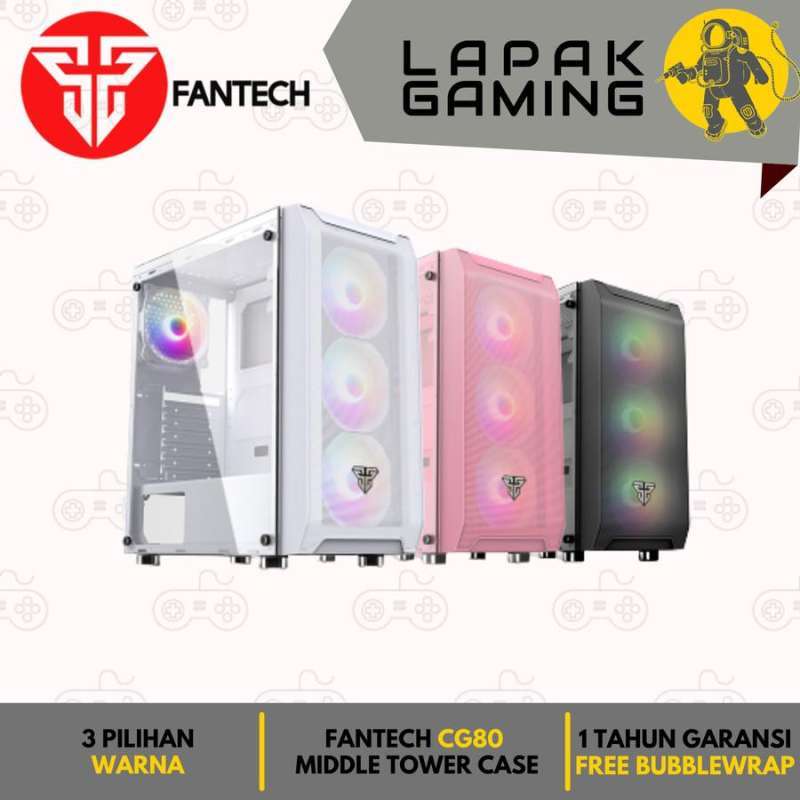 Jual Fantech Gaming Cpu Case Casing Aero Cg80 Atx Tempered Glass ...