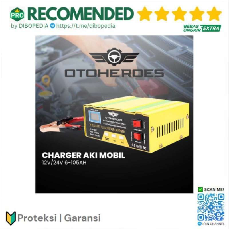 Promo Charger Aki Mobil Lead Acid Battery Charger 12v/24v 6-105ah - Xw ...