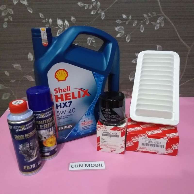 Promo Paket Oli Mesin Shell Hx7 5w-40 Vios Limo Lama Ada 5 Item Diskon ...
