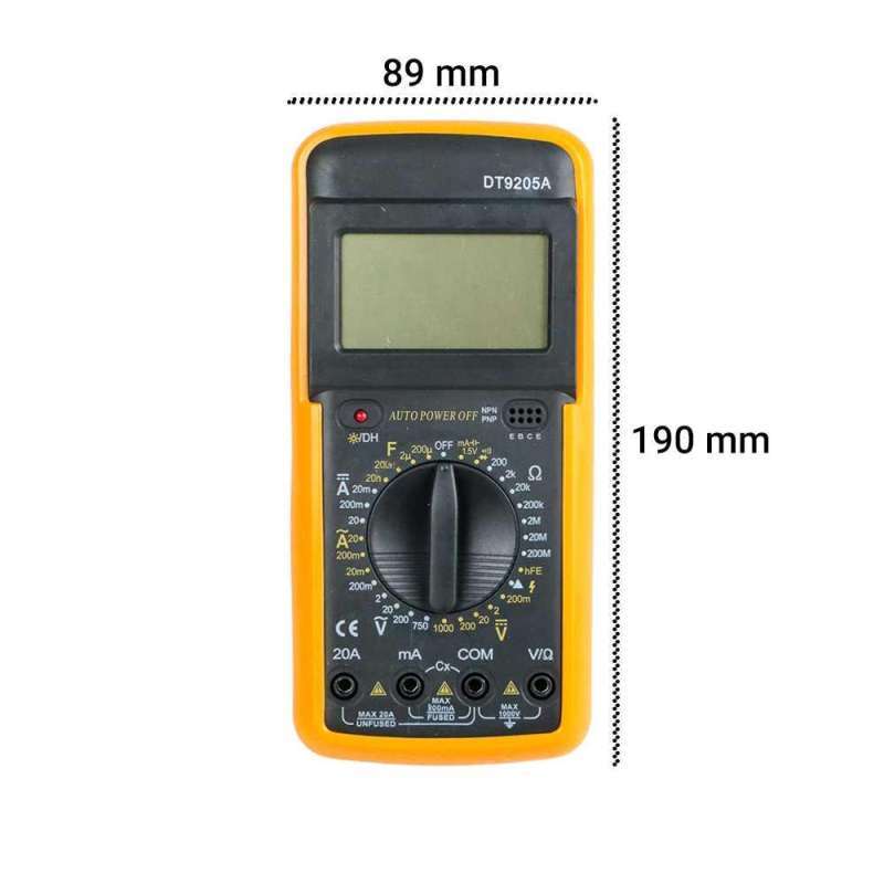 Jual Pocket Size Digital Multimeter Dt9205a Tespen Listrik Alat Tester ...