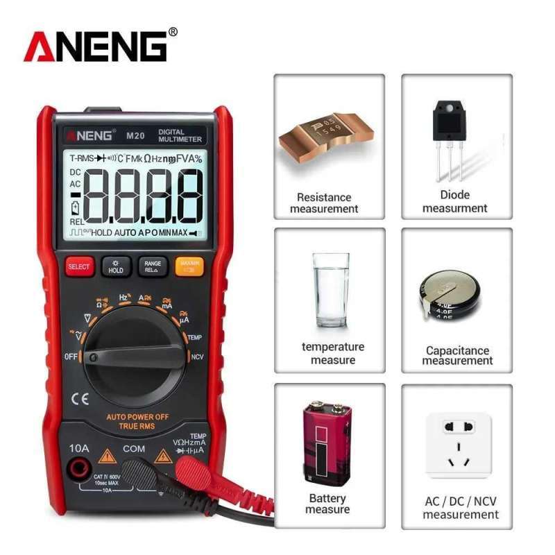 Jual Alat Pengecekan Listrik Digital Multimeter Voltage Tester M20 ...