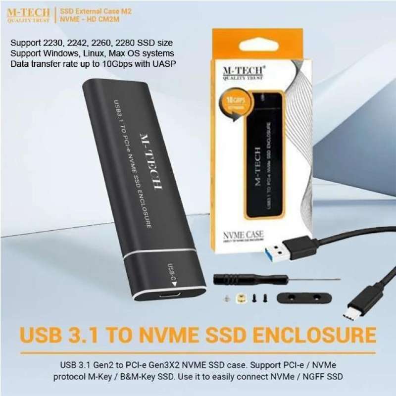 Jual Enclosure Ext Case Ssd M.2 Nvme Usb 3.1 | Ssd Ngff M.2 Sata Usb 3. ...