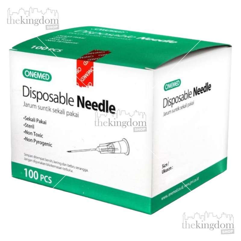 Jual Onemed Disposable Needle 25g Jarum Steril 1 Inch Sterile 25 G ...