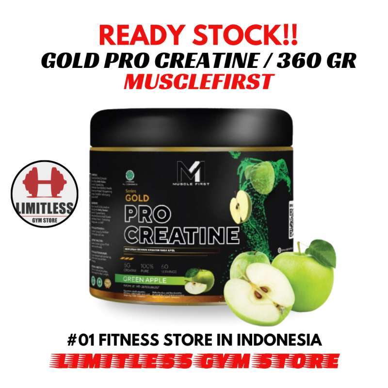 Jual M1 Pro Gold Creatine 360g 360 Gr Muscle First Kreatine Monohydrate ...