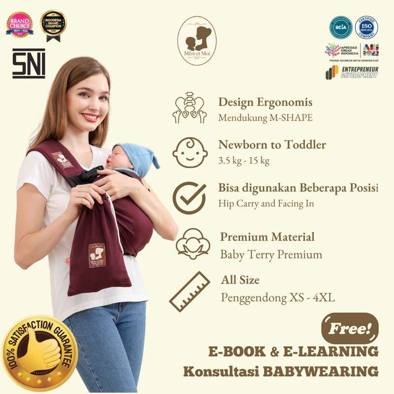 Jual Mere Et Moi Fantastic Sling Geos Gen Two - Gendongan Kaos Bayi ...