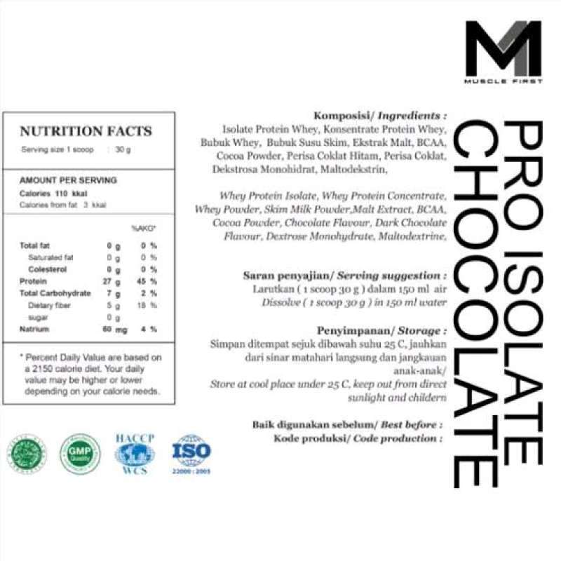 Jual Muscle First Pro Isolate 2 Lbs / 900g M1 Musclefirst Whey Protein ...