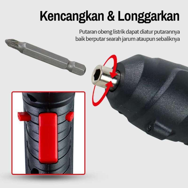 Jual Zhcy Obeng Listrik Cordless Screwdriver 250rpm 1500mah Q029 Baut ...