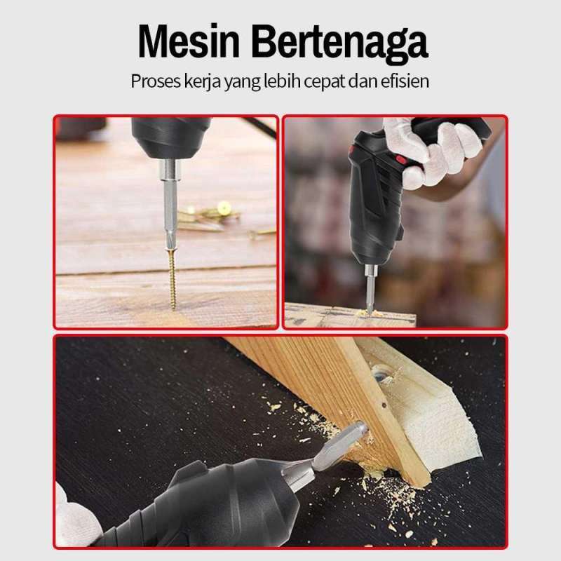 Jual Zhcy Obeng Listrik Cordless Screwdriver 250rpm 1500mah Q029 Baut ...