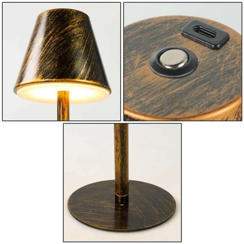 Jual Lampu Meja Hias Touch Led Desk Usb Rechargeable Tri Color 3w J420 Lampu Taman Tenaga Kamar ...