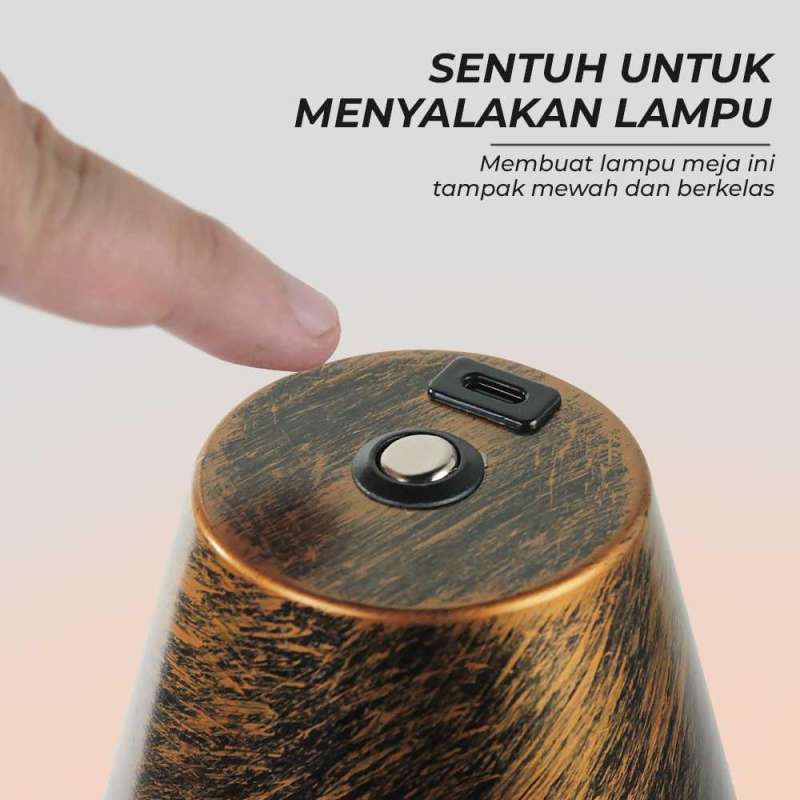 Jual Lampu Meja Hias Touch Led Desk Usb Rechargeable Tri Color 3w J420 Lampu Taman Tenaga Kamar ...