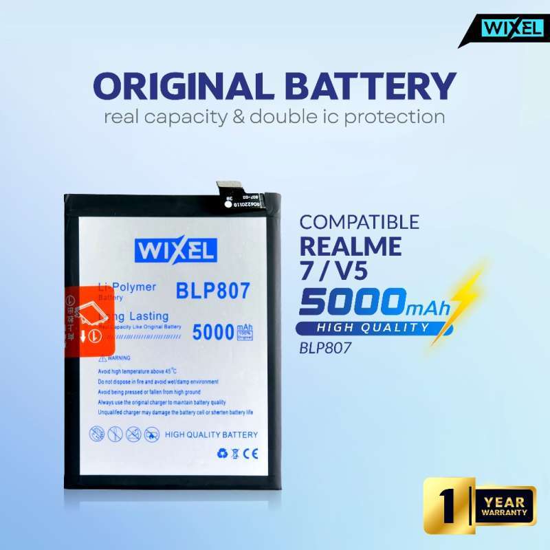 Promo Wixel Baterai Realme 7 / Realme V5 Blp807 Double Power Real ...