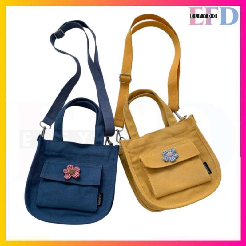 Jual Elfydo - Tas Kanvas Kecil Perempuantas Fashion Chic Sen Garis Tas ...