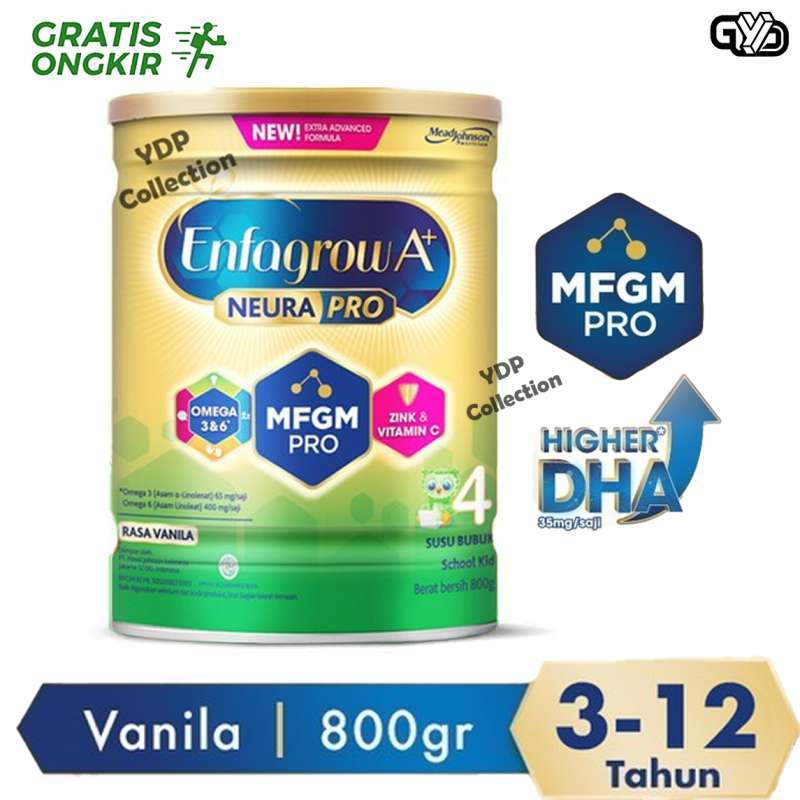 Jual Susu Enfagrow A+ 4 800g Susu Formula Pertumbuhan A+ 4 Vanilla 800 ...